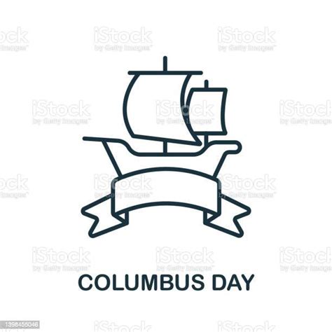 홀리데이 컬렉션의 콜럼버스 데이 아이콘입니다 템플릿 웹 디자인 및 인포 그래픽을위한 간단한 라인 콜럼버스 데이 아이콘 4에 대한 스톡 벡터 아트 및 기타 이미지 Istock