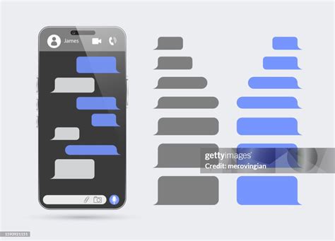 Message Bubbles Chat On Smartphone Icons High Res Vector Graphic