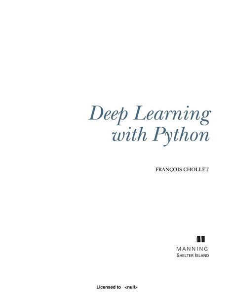 Deep Learning With Python E Books Max