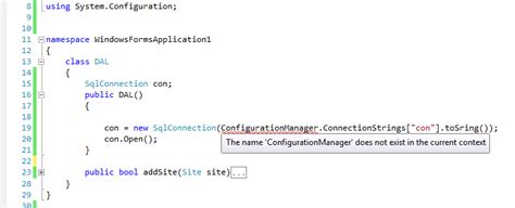 C Configurationmanager Class Not Available Stack Overflow