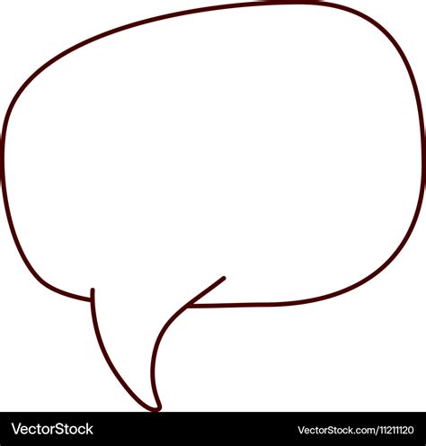 Silhouette Rounded Rectangle Callout For Dialogue Vector Image