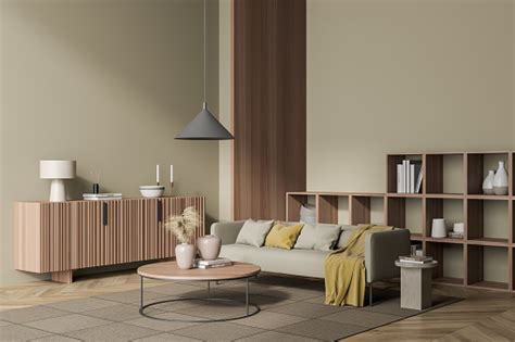 소파와 콤모드 커피 테이블이 있는 가벼운 거실 인테리어 0명에 대한 스톡 사진 및 기타 이미지 0명 3차원 형태 거실 Istock