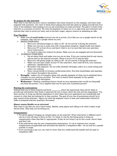 Interview Prep Pdf