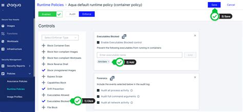 block container exec aqua security workshop