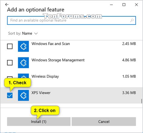 Add Or Remove XPS Viewer App In Windows Tutorials