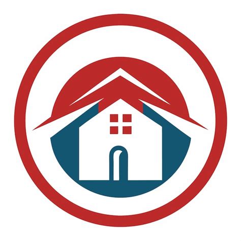 Circular House Emblem Design Unity And Protection Logo Premium Ai Generated Vector