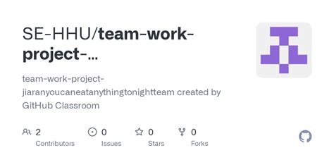 GitHub SE HHU Team Work Project Jiaranyoucaneatanythingtonightteam Team Work Project