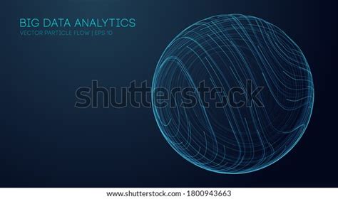 Vector Particle Big Data Visualisation Matrix Stock Vector Royalty