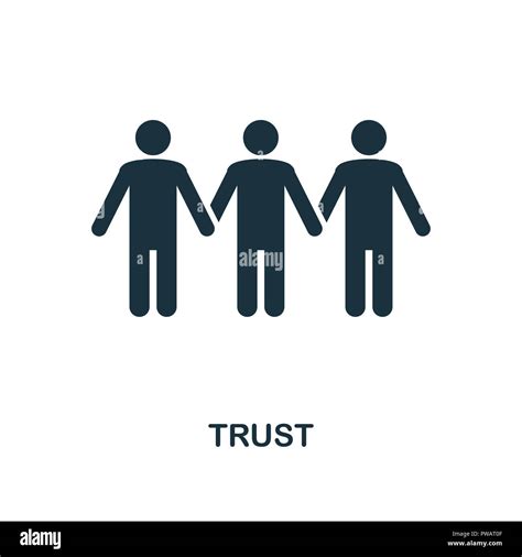 Trust Icon Monochrome Style Design From Business Ethics Collection Ux And Ui Pixel Perfect