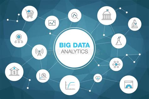 Simple Infographic For Big Data Analytics Concept With Stroke Icons And