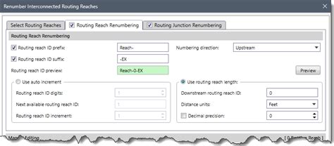 Renumber Interconnected Routing Reaches Command Civilgeo Knowledge Base