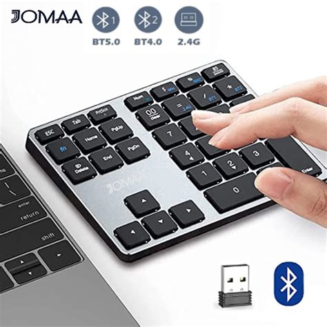 Jomaa Bluetooth 24g Number Pad Multi Device Wireless Numeric Keypad