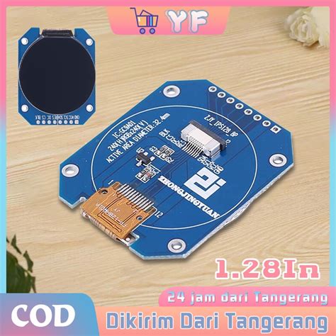 jual lcd tft display 1 28 inch layar tft bulat lcd display module