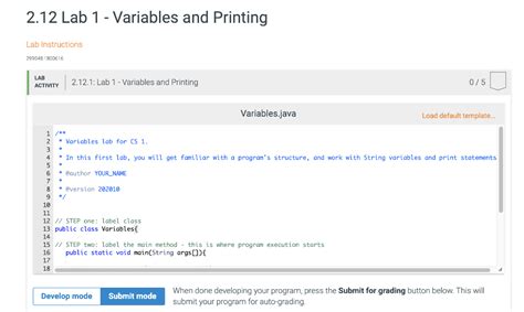 Solved 2 12 Lab 1 Variables And Printing Lab Instructions Chegg Com