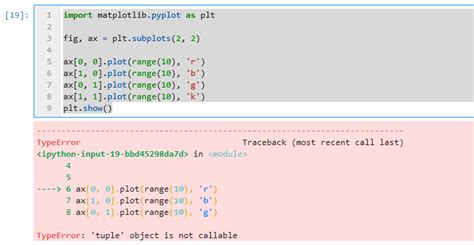 Python Passing A Tuple For Plotting In Matplotlib Throws A Tuple Object Is Not Callable