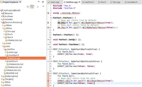 c function expect call could not be resolved cmake gtest and