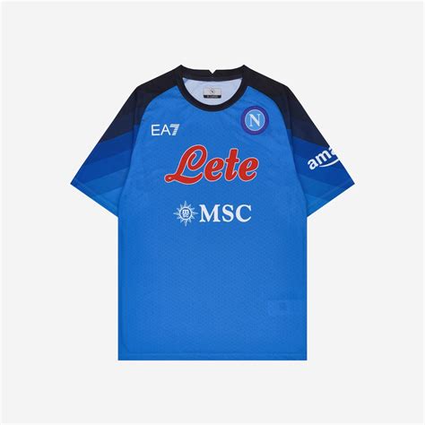 Ea7 Ssc 나폴리 2022 23 홈 저지 레플리카 스카이 블루 논 마킹 버전 Ea7 Kream
