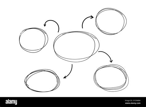 Mind Map Infographic Diagram Doodle Line Free Hand Drawing Idea Scheme
