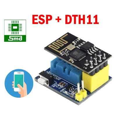 Mua Mạch Cảm Biến Nhiệt độ độ ẩm Dht11 Không Dây Kết Nối Wifi Esp8266 Esp 01s Module Cảm Biến