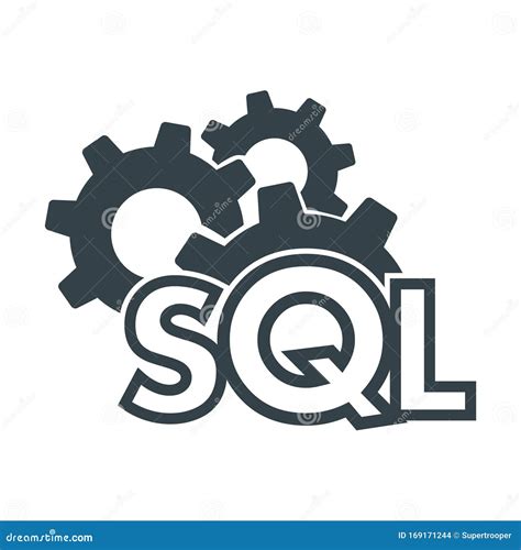 Text Sql Structured Query Language Sigh Stroke Symbol Vektor Abbildung Illustration Von Daten