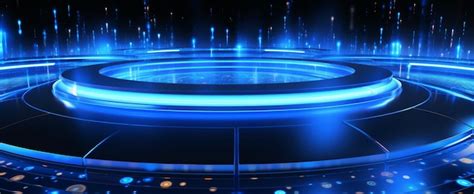 Premium Photo Big Data Center Abstract Blue Digital Dynamic Circle
