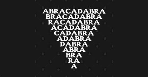 Abracadabra Triangle Classic Esoteric Spirituality Occult Magic Spell