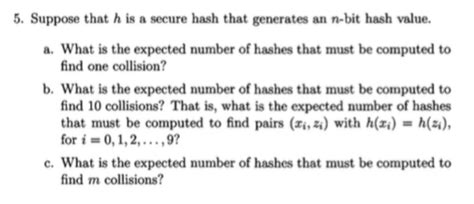 solved suppose that h is a secure hash that generates an