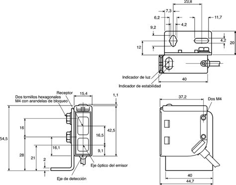 E3s Cl1 2m Omron Omron Background Suppression Distance Sensor Block Sensor 5 → 200 Mm