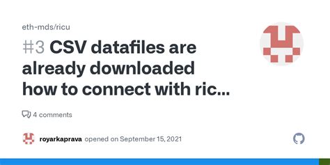Csv Datafiles Are Already Downloaded How To Connect With Ricu Package