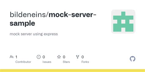 GitHub Bildeneins Mock Server Sample Mock Server Using Express