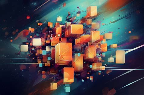 2d abstract image of digital color theory stock illustration