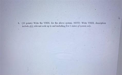 Solved B 20 Points Write The Vhdl For The Above System