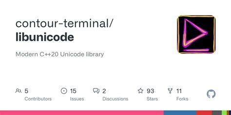 github contour terminal libunicode modern c 20 unicode library