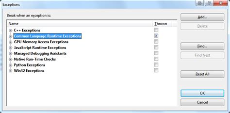 C First Chance Exception When Handling Exceptions Stack Overflow