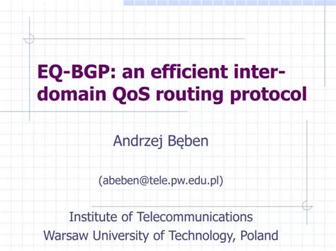 Ppt Eq Bgp An Efficient Inter Domain Qos Routing Protocol Powerpoint