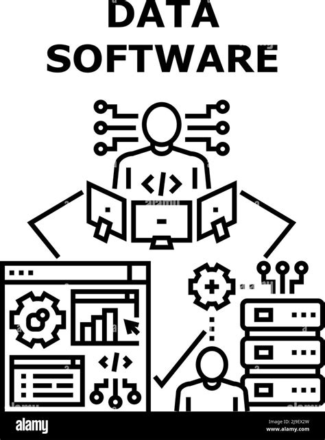 Data Software Vector Concept Color Illustration Stock Vector Image