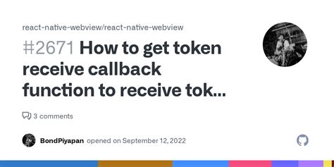 How To Get Token Receive Callback Function To Receive Token Object Json