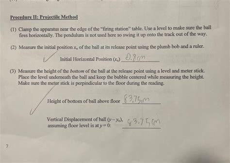 solved ballistic pendulum with projectile motioni need help