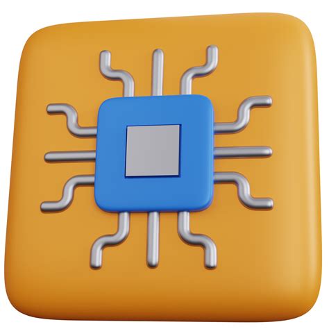 3d Rendering Icon Chip Isolated 11796837 Png