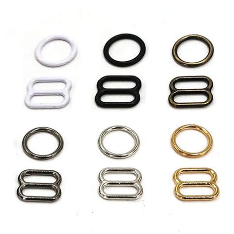 6mm 25mm 금속 브래지어 스트랩 조정 버클 속옷 슬라이더 링 클립 란제리 조정용 Diy 액세서리 10 세트 20 개