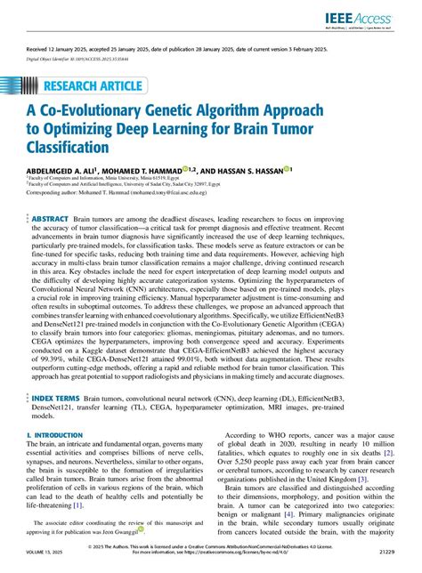 A Co Evolutionary Genetic Algorithm Approach To Optimizing Deep Learning For Brain Tumor