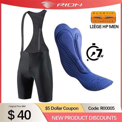 RION 남성용 사이클링 반바지 산악 자전거 MTB 비브 타이츠 D 패딩포켓 반사 중거리 스포츠웨어 핸드폰닷컴