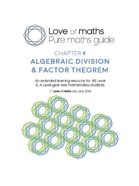 algebraic division and factor theorem chapter pure maths guide from