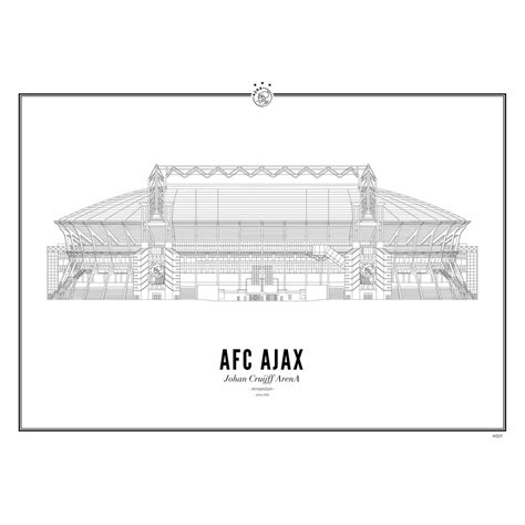 Ajax Print Johan Cruijff ArenA A3 Official Ajax Fanshop