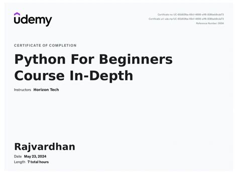 Rajvardhan Singh Thakur On Linkedin Python Learning Udemycertificate Udemy