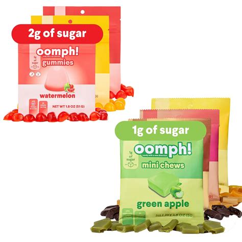 Oomph Sweets Low Sugar Healthy Candy Taffy And Gummies High Fiber Low Carb Low