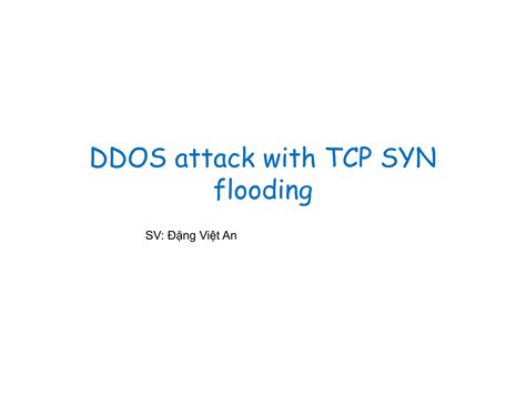 Ddos Attack Withtcpsynflooding Pdf