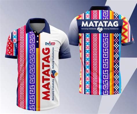 Deped And Matatag New Edition Tribal Pattern Fashion 3d Polo Shirt Free Custom Lazada Ph