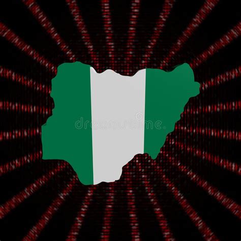 Map Of Nigeria With Flag Stock Vector Illustration Of Land 3075504