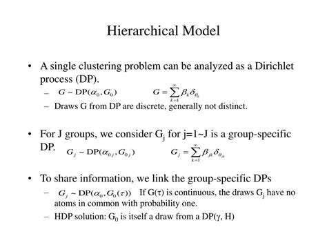 Ppt Hierarchical Dirichlet Process And Infinite Hidden Markov Model Powerpoint Presentation